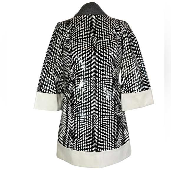 Vintage | Dresses | Iconic 6s Mod Checkerboard Minidress Vinyl 34 ...